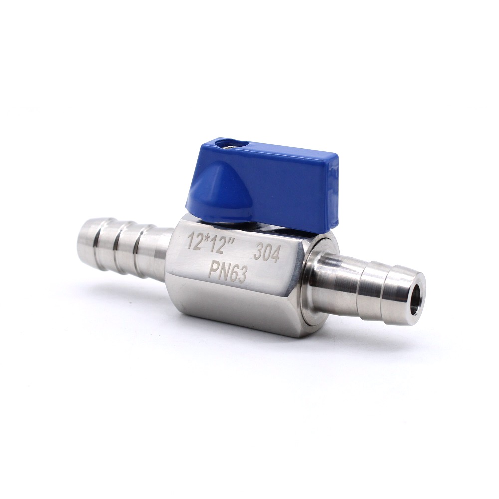 Stainless Steel On/Off Manual Ball Valves with Barbed Fittings from ...